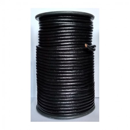 Genuine Leather Cord Round 4mm Black